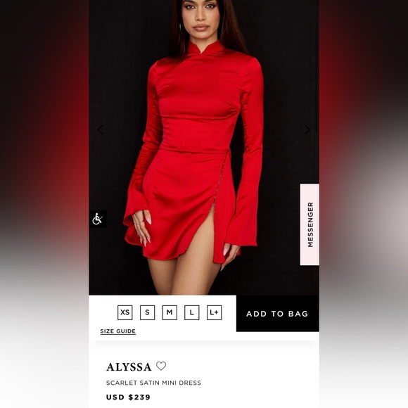 House of CB | Dresses | Alyssa House Of Cb Red Satin Dress | Poshmark